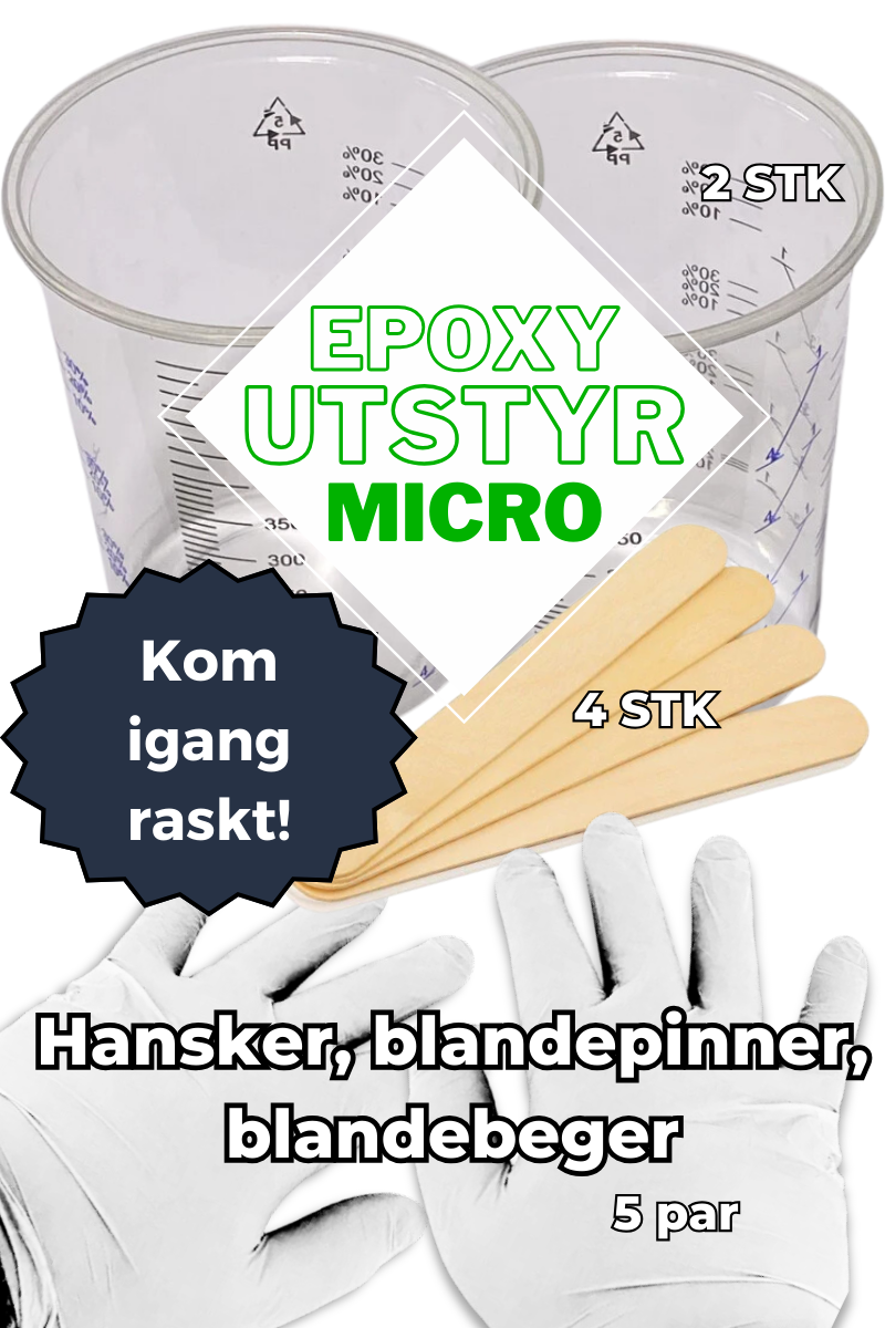 Utstyrspakke til epoxy - Kom igang raskt - Pakke: “Epoxy Utstyr Micro”
